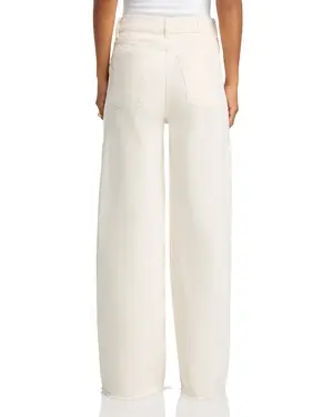 DL1961 Hepburn High-rise Wide-leg Jeans - Eggshell