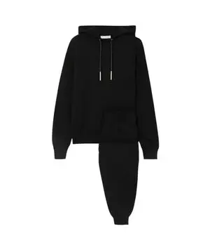 Olivia Von Halle Gia Berlin Silk And Cashmere-blend Hoodie Set - Black
