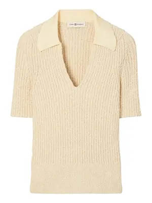 Tory Burch Ribbed Knit Polo