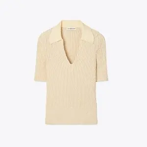 Tory Burch Ribbed Knit Polo