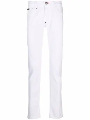 Philipp Plein Super Straight Cut Jeans - White