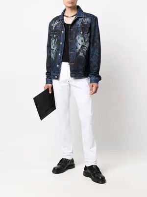 Philipp Plein Super Straight Cut Jeans - White