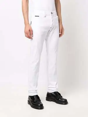 Philipp Plein Super Straight Cut Jeans - White