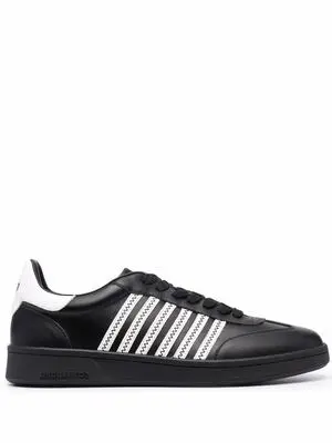 Dsquared2 Side-stripe Detail Low-top Sneakers - Black