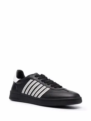 Dsquared2 Side-stripe Detail Low-top Sneakers - Black