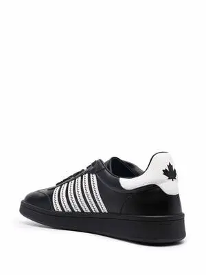 Dsquared2 Side-stripe Detail Low-top Sneakers - Black