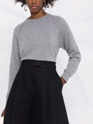 BARRIE Long-sleeved Cashmere Pullover - Grey