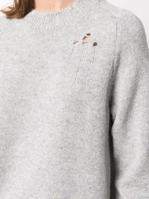 MAISON MARGIELA Distressed Side-slit Jumper - Grey