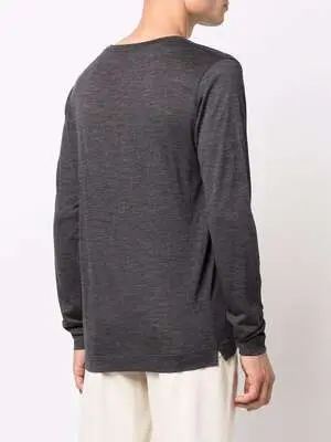 ZANONE Round Neck Knitted Top - Grey