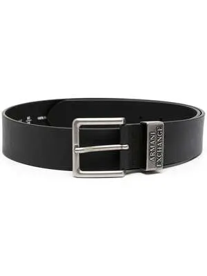 Armani Exchange Logo-embossed Leather Belt
