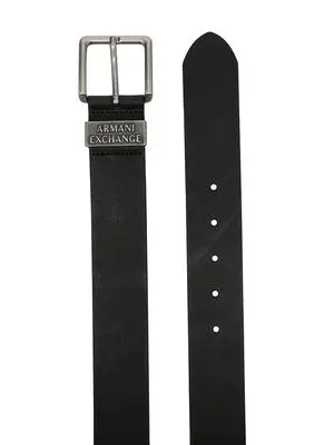 Armani Exchange Logo-embossed Leather Belt
