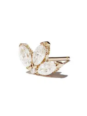 MARIA TASH 18kt Yellow Diamond Lotus Stud Earring