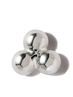MARIA TASH 18kt White Three Ball Trinity Stud Earring - Silver