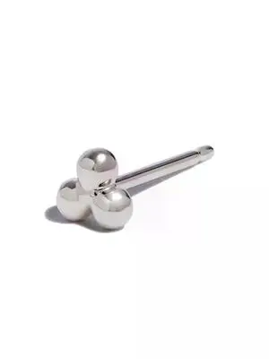 MARIA TASH 18kt White Three Ball Trinity Stud Earring - Silver