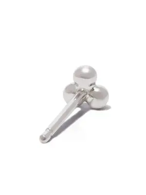 MARIA TASH 18kt White Three Ball Trinity Stud Earring - Silver