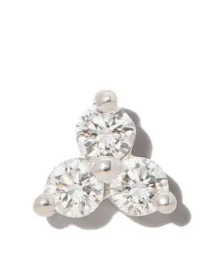 MARIA TASH 18kt White Trinity Diamond Stud Earring - Gold