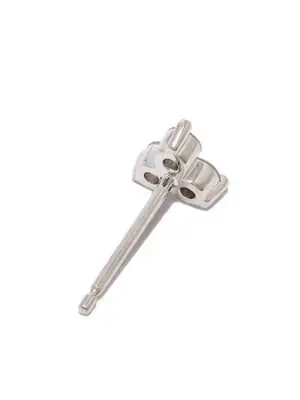 MARIA TASH 18kt White Trinity Diamond Stud Earring