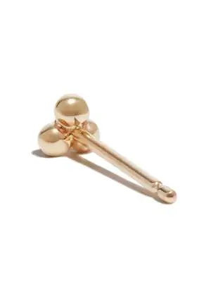 MARIA TASH 14kt Yellow Three Ball Stud Earring