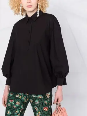 La DoubleJ Poet Cotton Shirt - Black