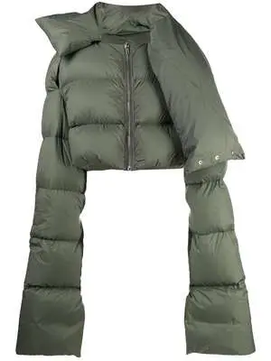 Rick Owens Babel Mountain Cropped Jacket - Green | Editorialist