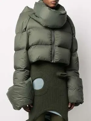 Rick Owens Babel Mountain Cropped Jacket - Green | Editorialist