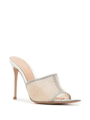 GIANVITO ROSSI Crystal-embellished Mules