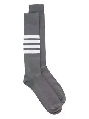 Thom Browne 4-bar Striped Socks - Grey