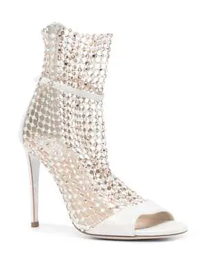 Rene Caovilla Bead-embellished Ankle Boots