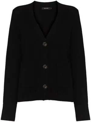 LISA YANG Davvi Oversized V-neck Cardigan - Black