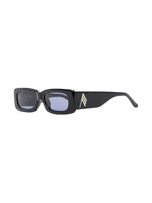 Attico X Linda Farrow Mini Marfa Rectangle Sunglasses - Black