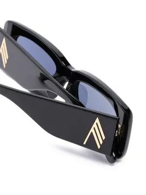 Attico X Linda Farrow Mini Marfa Rectangle Sunglasses - Black