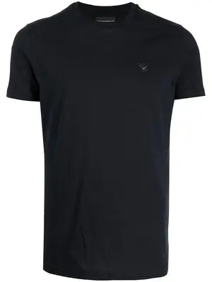 Emporio Armani Logo-patch Short-sleeved T-shirt - Blue