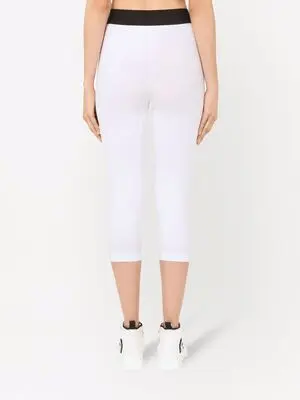 Dolce & Gabbana Logo-waistband Crop Leggings