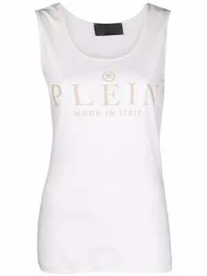 Philipp Plein Logo-print Tank Top - Neutrals