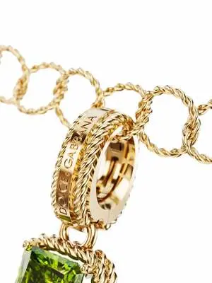 Dolce & Gabbana 18kt Yellow I Letter Gemstone Pendant