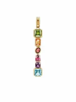 Dolce & Gabbana 18kt Yellow I Letter Gemstone Pendant