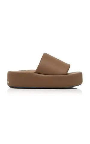 Balenciaga Rise Leather Platform Slide Sandals It 38