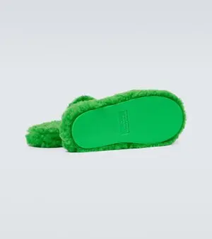 Bottega Veneta Resort Teddy Shearling Slides