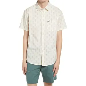 Brixton Chart Slim Fit Short Sleeve Stretch Button-up Shirt