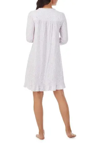 Eileen West Lace Trim Long Sleeve Nightgown