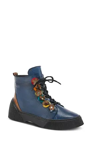 SPRING STEP SHOES Yeba Bootie - Blue Multi