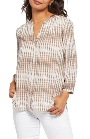 NYDJ NYDJ Pintuck Blouse Desert Oracle