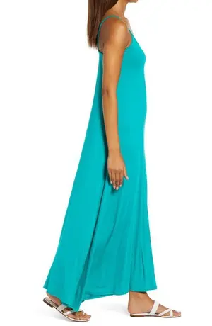 Loveappella Godet Maxi Dress - Jade