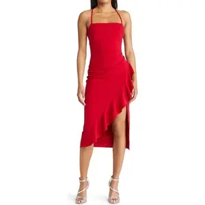 LNL Square Neck Midi Dress