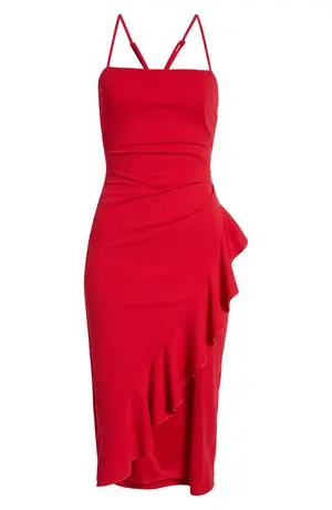 LNL Square Neck Midi Dress