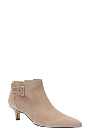 BELLA VITA Bindi Bootie Almond Kid Suede Leather