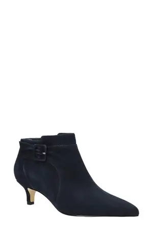 BELLA VITA Bindi Bootie Navy Suede Leather