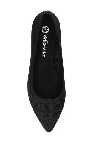 BELLA VITA Mireya Knit Flat - Black Knit