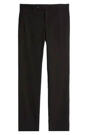 Nordstrom Trim Straight Leg Stretch Flat Front Chino Trousers