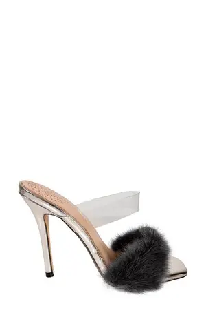 AZALEA WANG Faux Fur Sandal